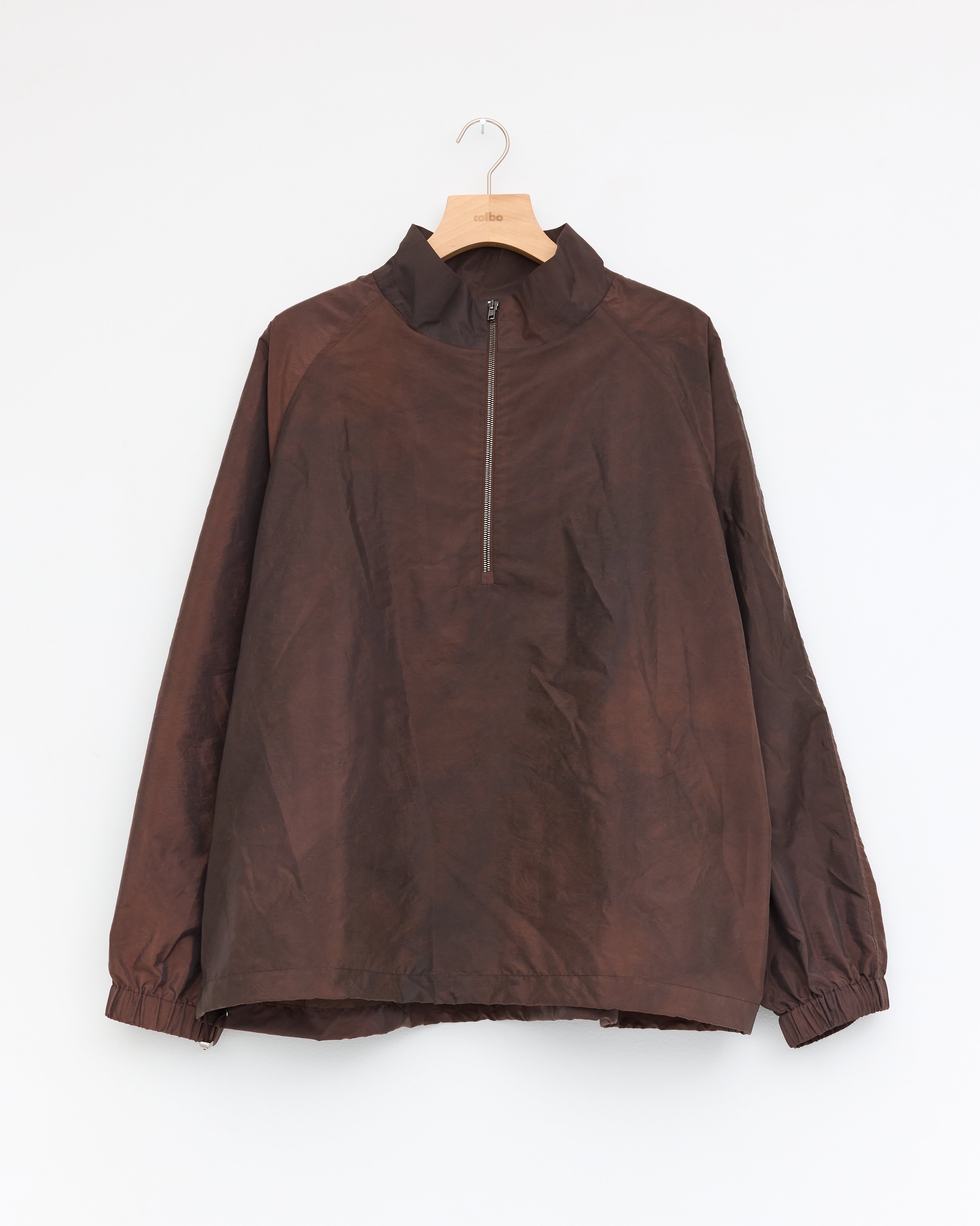 Half Zip Raglan Parka, Washed Burgundy – Colbo