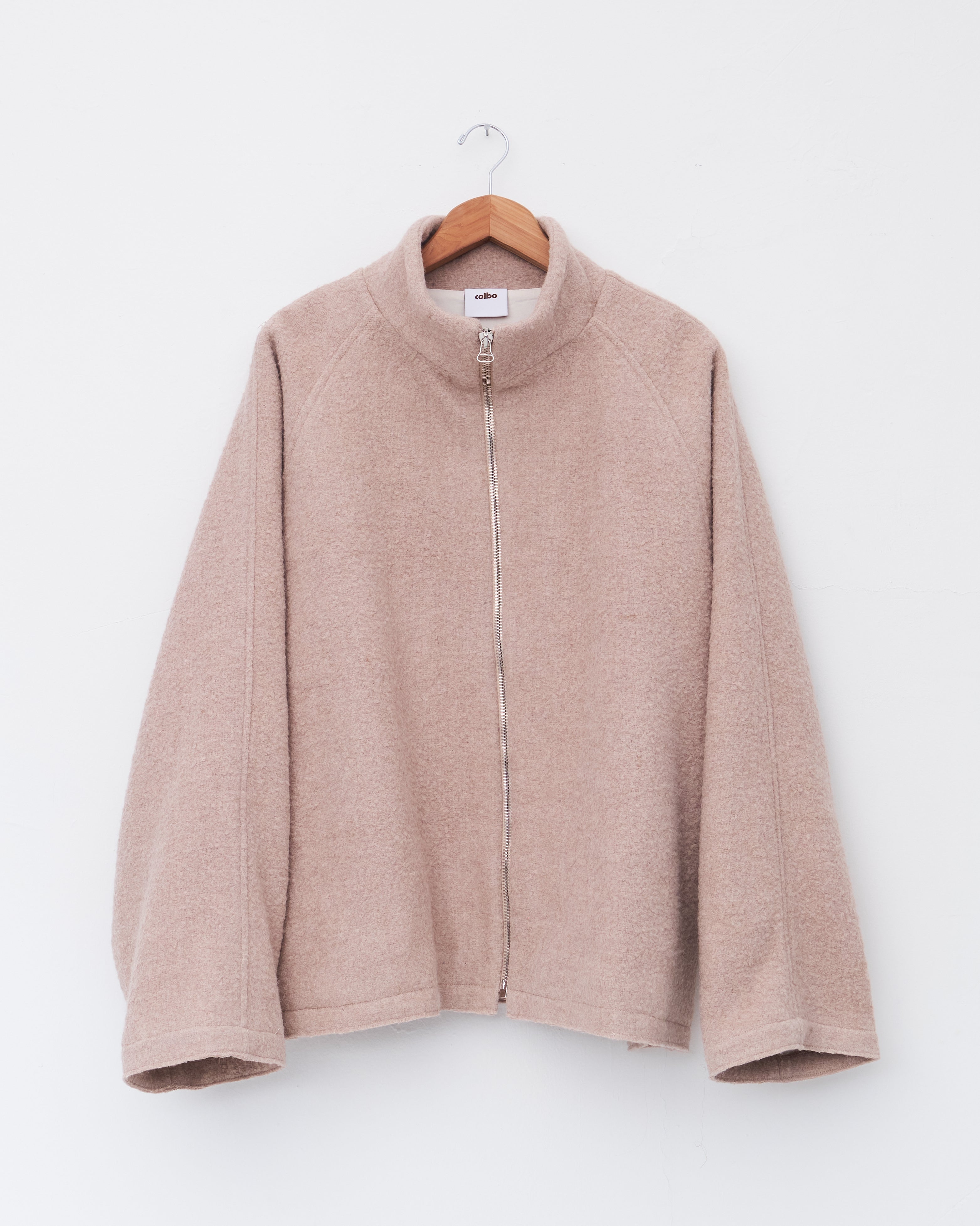 Zip Raglan Jacket, Blush – Colbo
