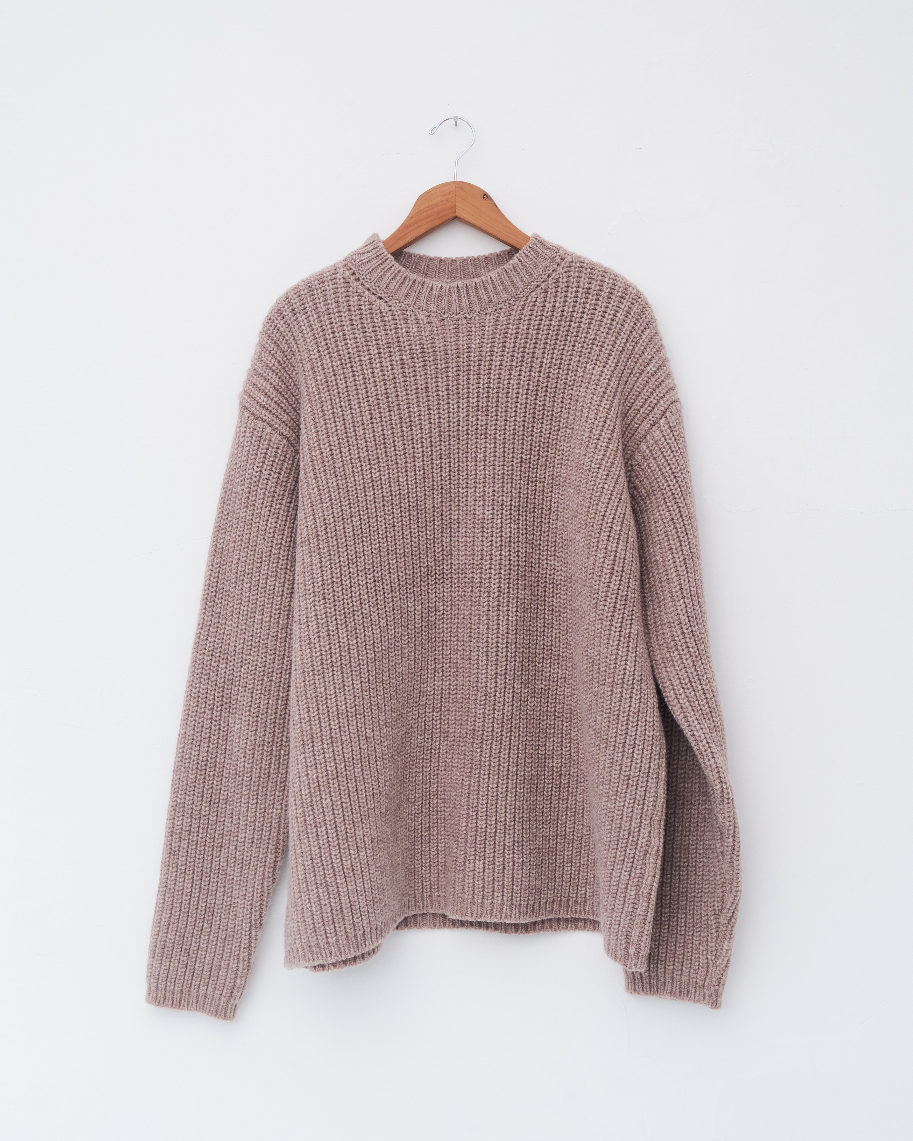 Knit Crewneck, Heather Greige – Colbo