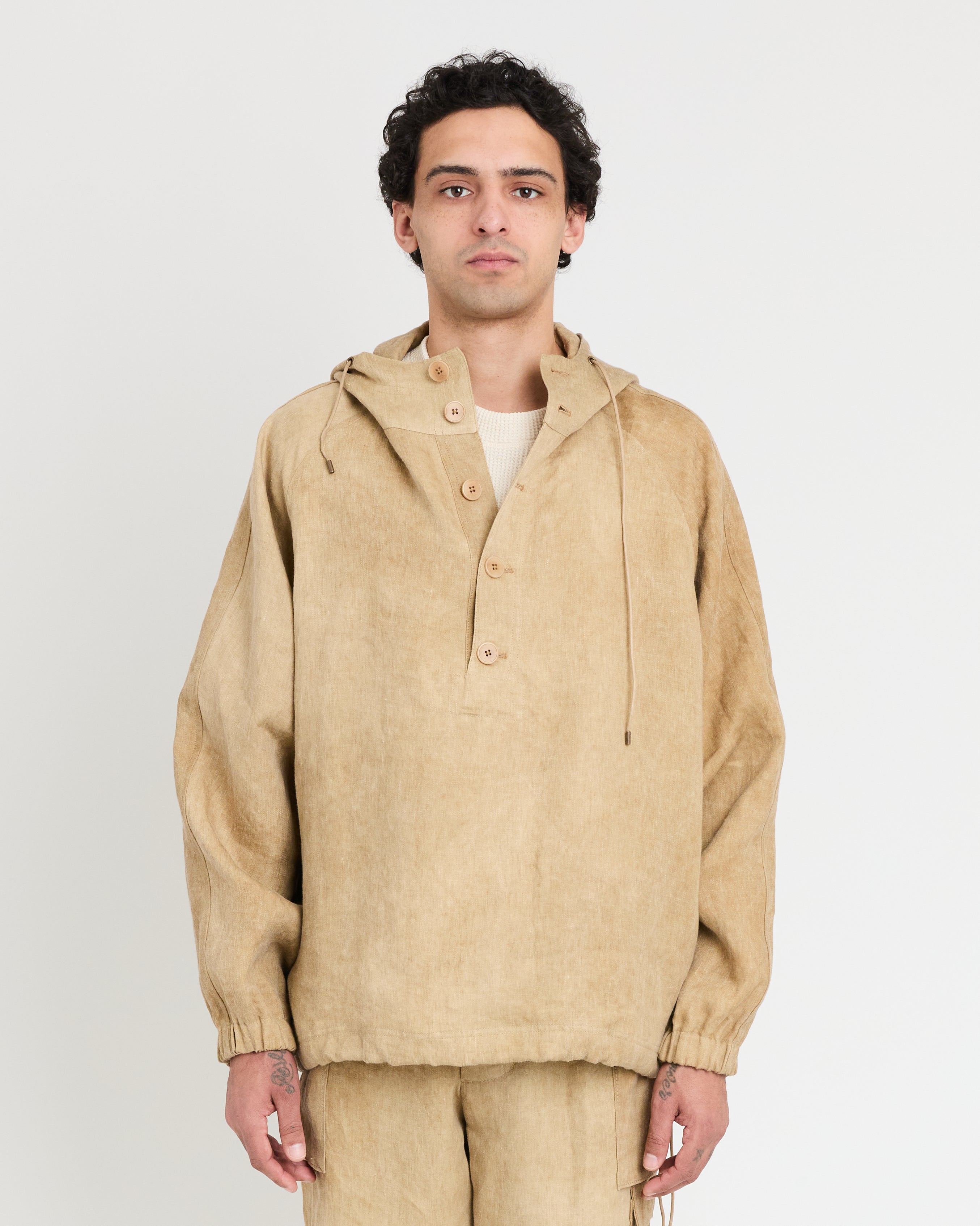 Hooded Raglan Parka, Hard Wash Beige – Colbo