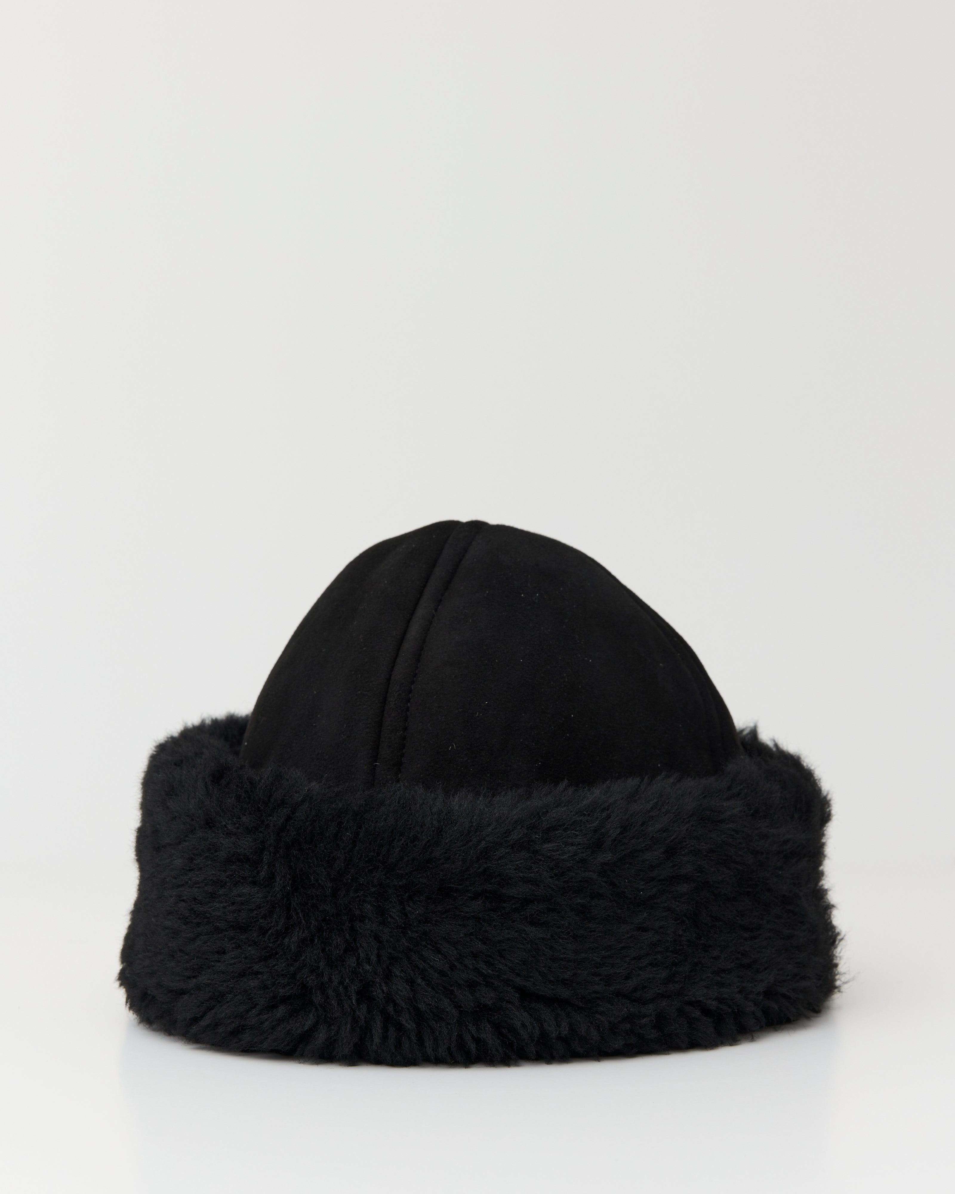 Suede Back Curly Hair Cap, Black – Colbo