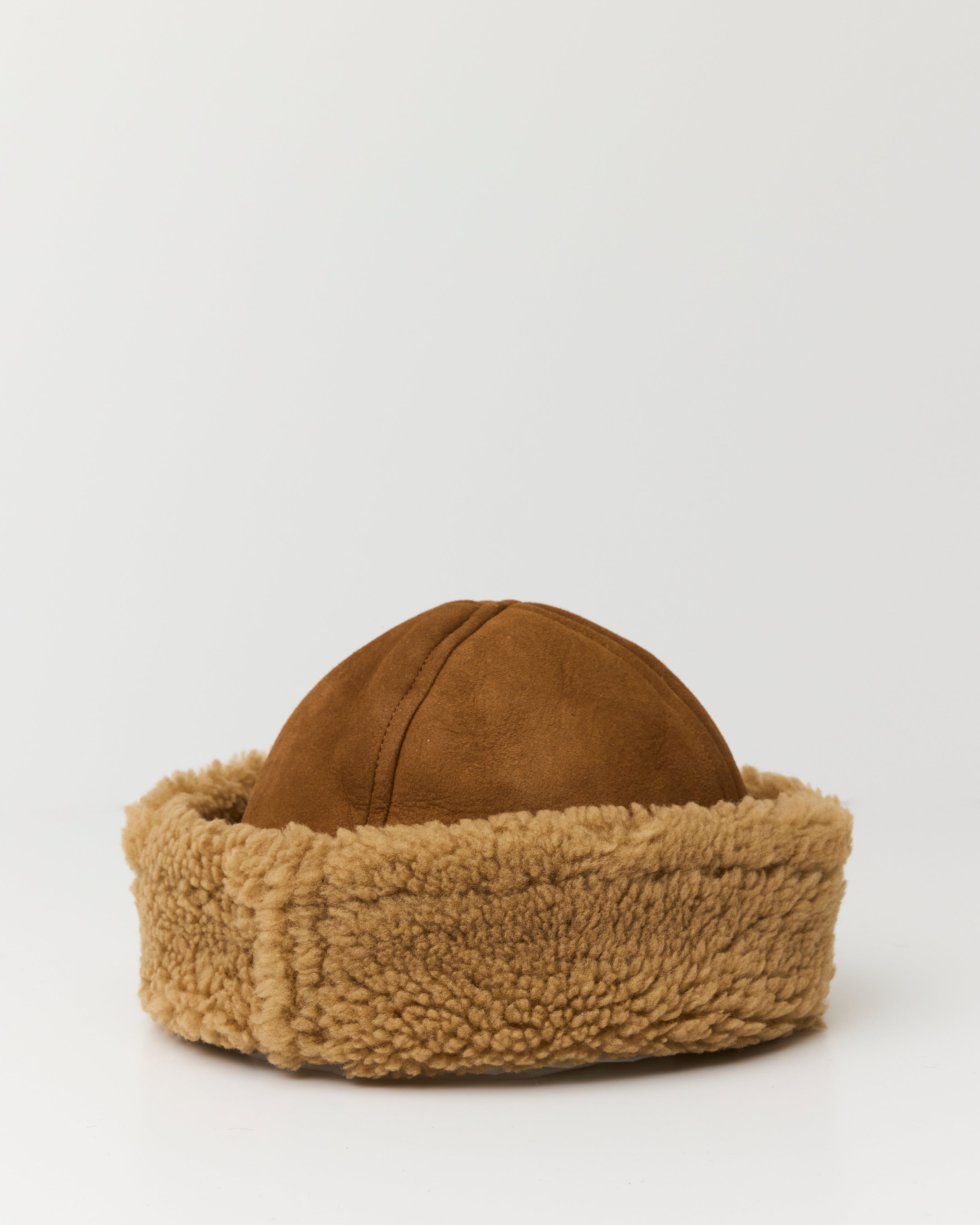 Suede Back Curly Hair Cap, Tan – Colbo