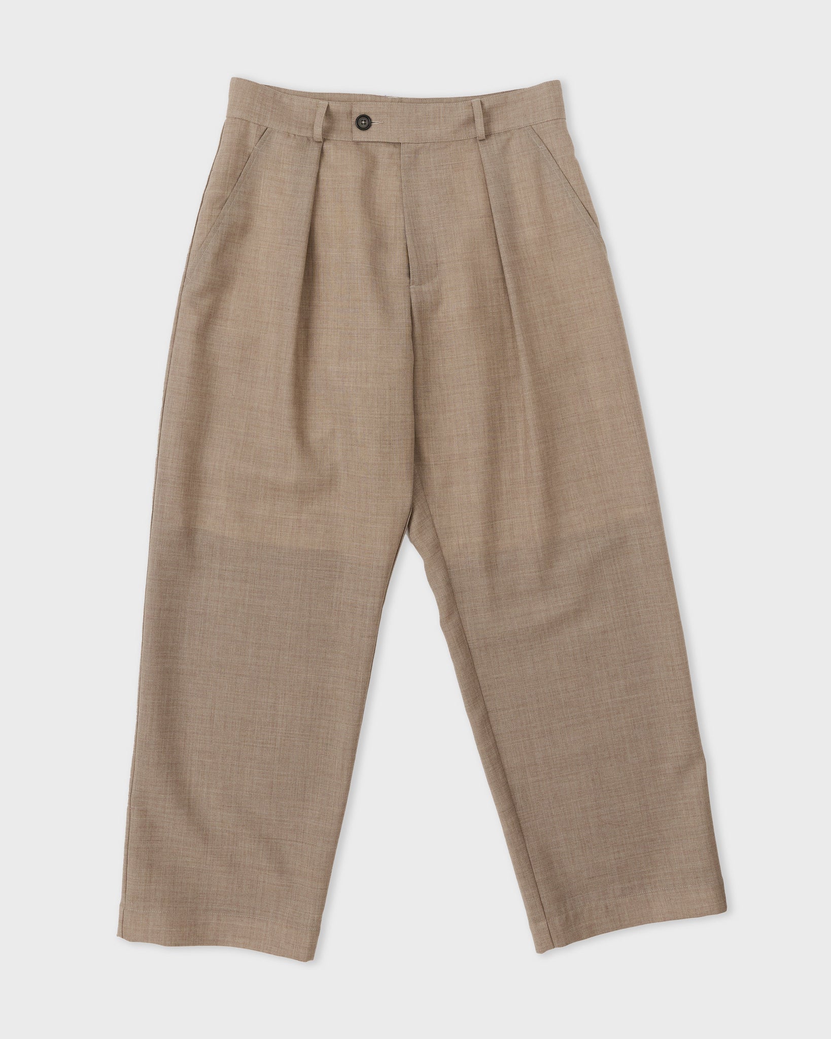 Pure New Wool Silas Trouser, Dark Beige – Colbo